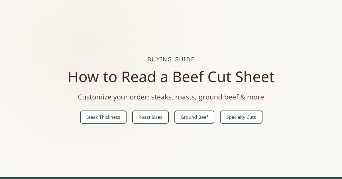 How to Fill Out a Beef Cut Sheet (2026) | Sample Sheet + Yield Breakdown